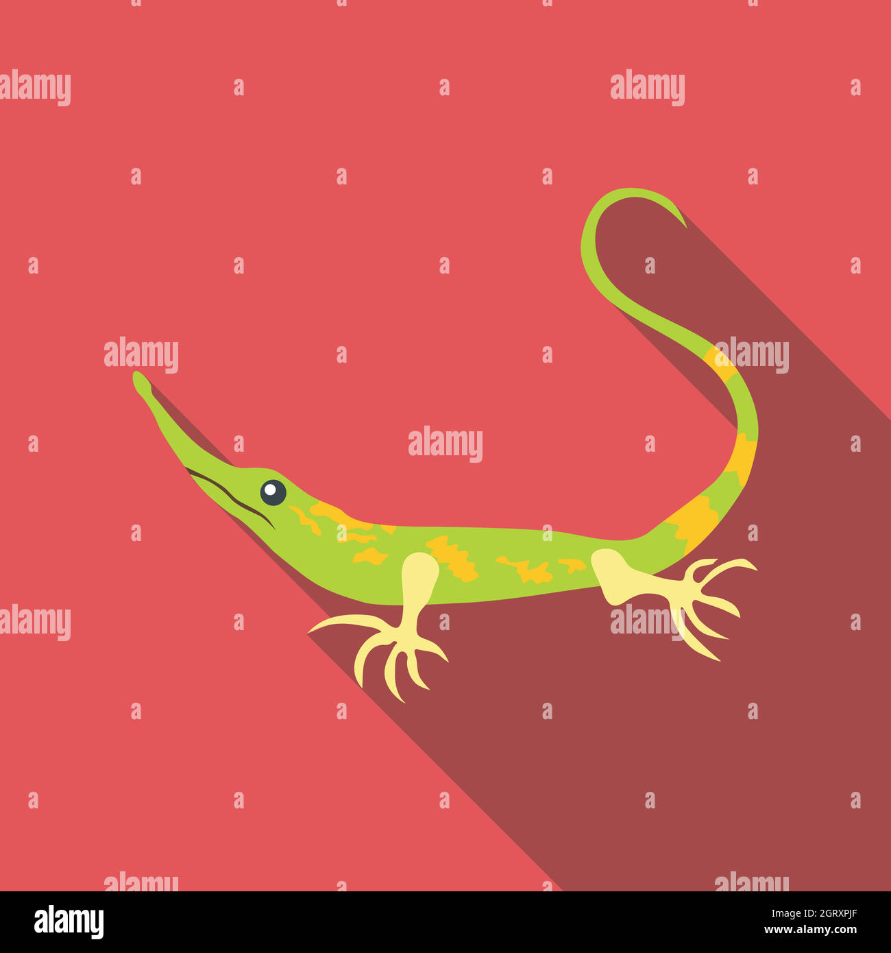 Little green lizard icon, flat style Stock Vector Image & Art - Alamy