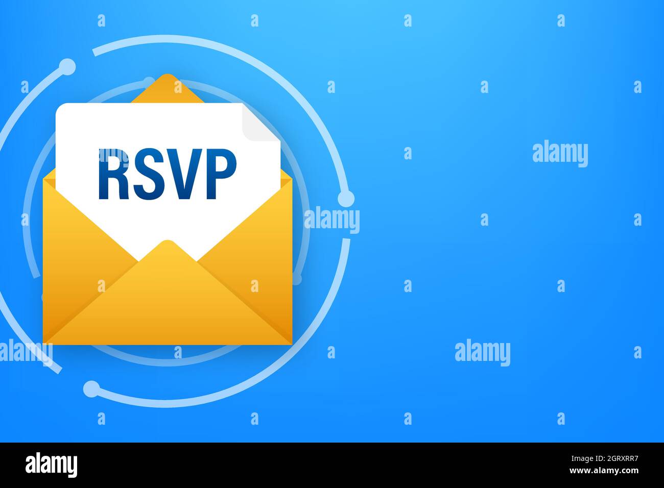 RSVP mail icon. Please respond to mail linear sign. Vector stock ...