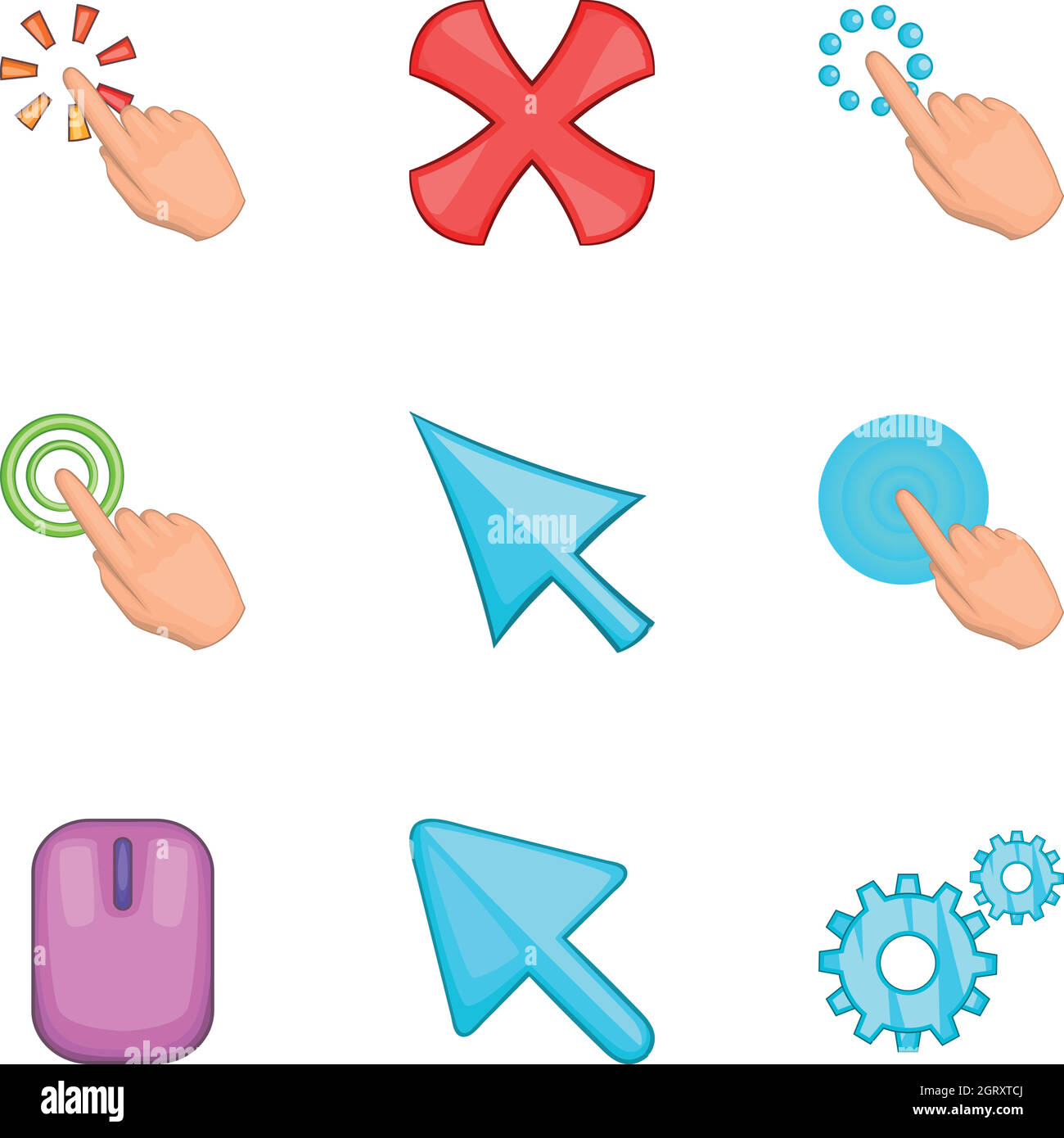 Mouse pointer icons set, cartoon style Stock Vector Image & Art - Alamy
