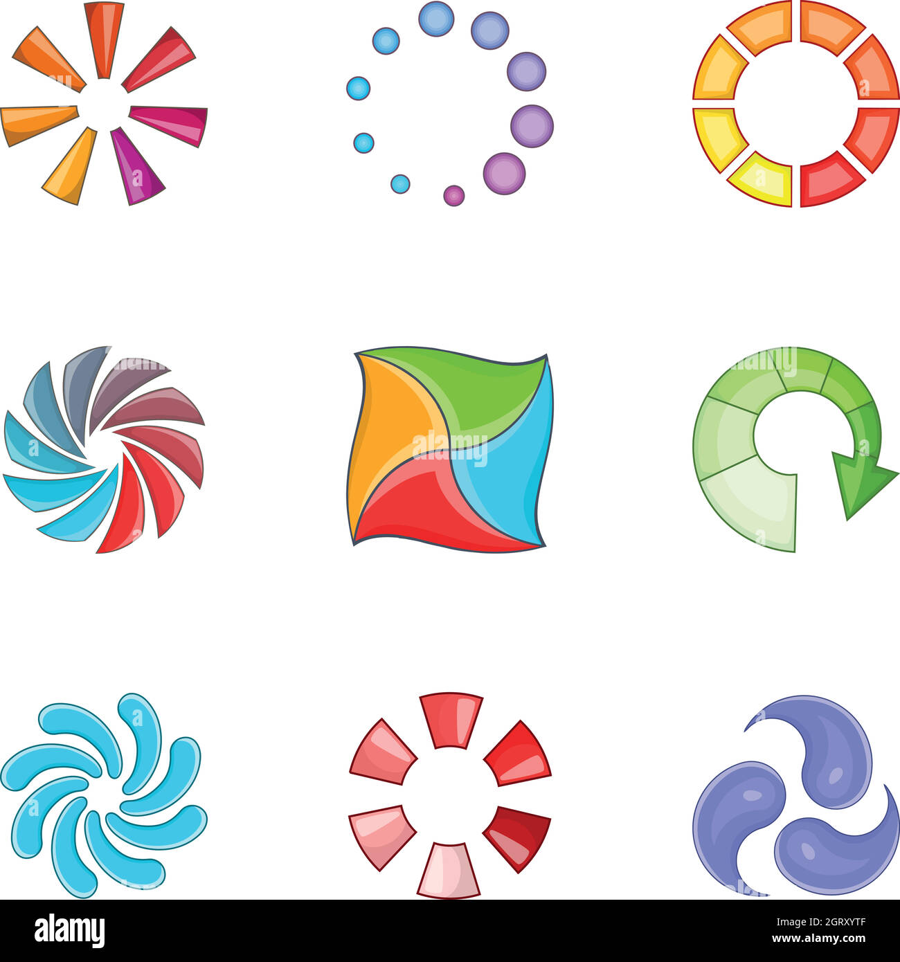 Preloader icons set, cartoon style Stock Vector Image & Art - Alamy