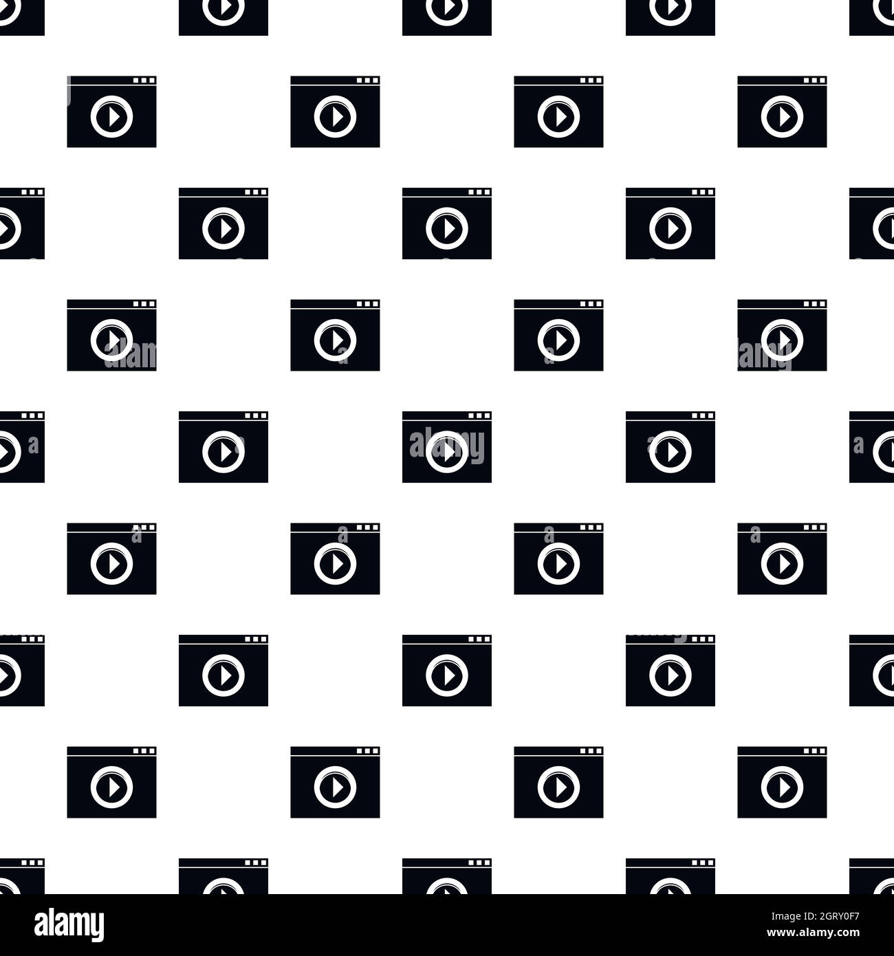 Video player pattern seamless Stock Vector Images - Alamy
