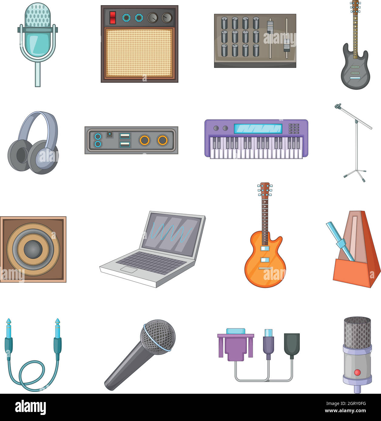 Studio microphone recording radio Stock Vector Images - Alamy