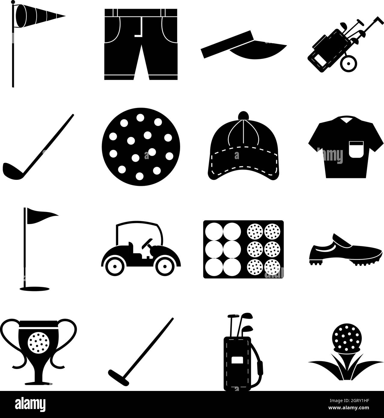 Golf icons set, simple style Stock Vector Image & Art - Alamy