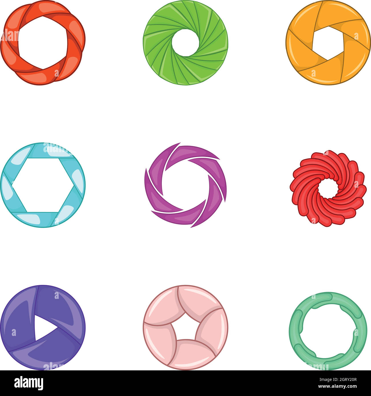 Camera shutter icons set, cartoon style Stock Vector Image & Art - Alamy