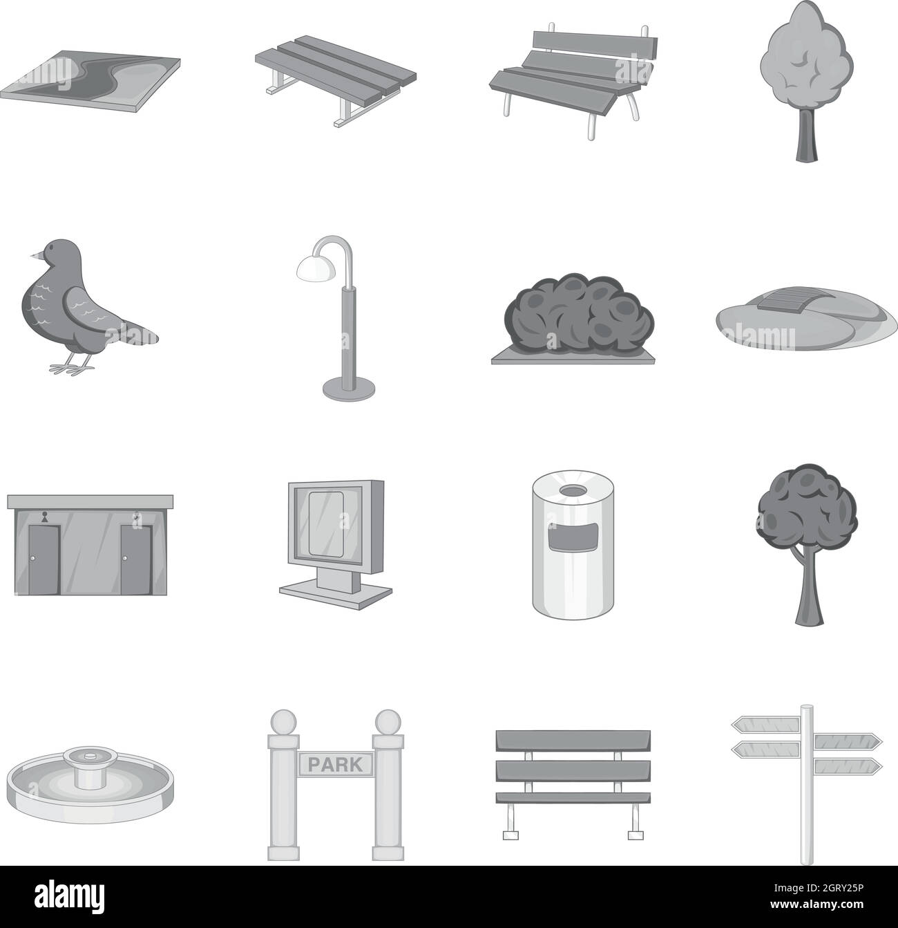 Park icons set, monochrome style Stock Vector Image & Art - Alamy