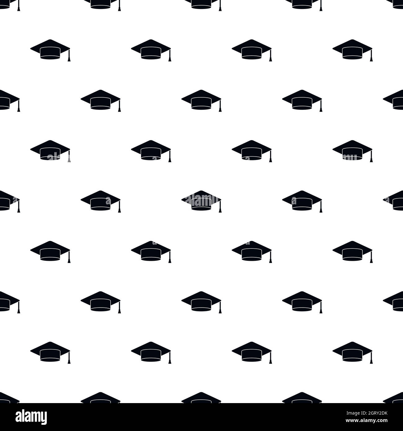 Graduation cap pattern, simple style Stock Vector Image & Art - Alamy