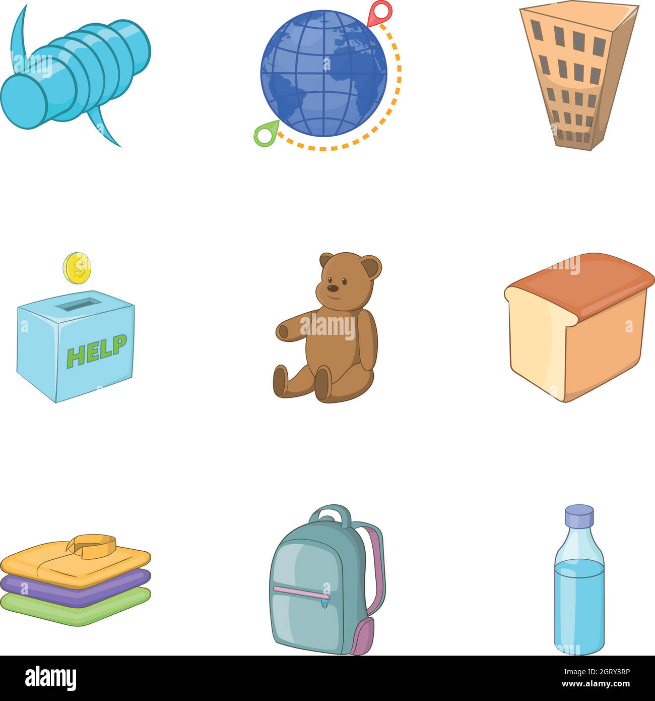 Backpack camp set cartoon Stock Vector Images - Alamy