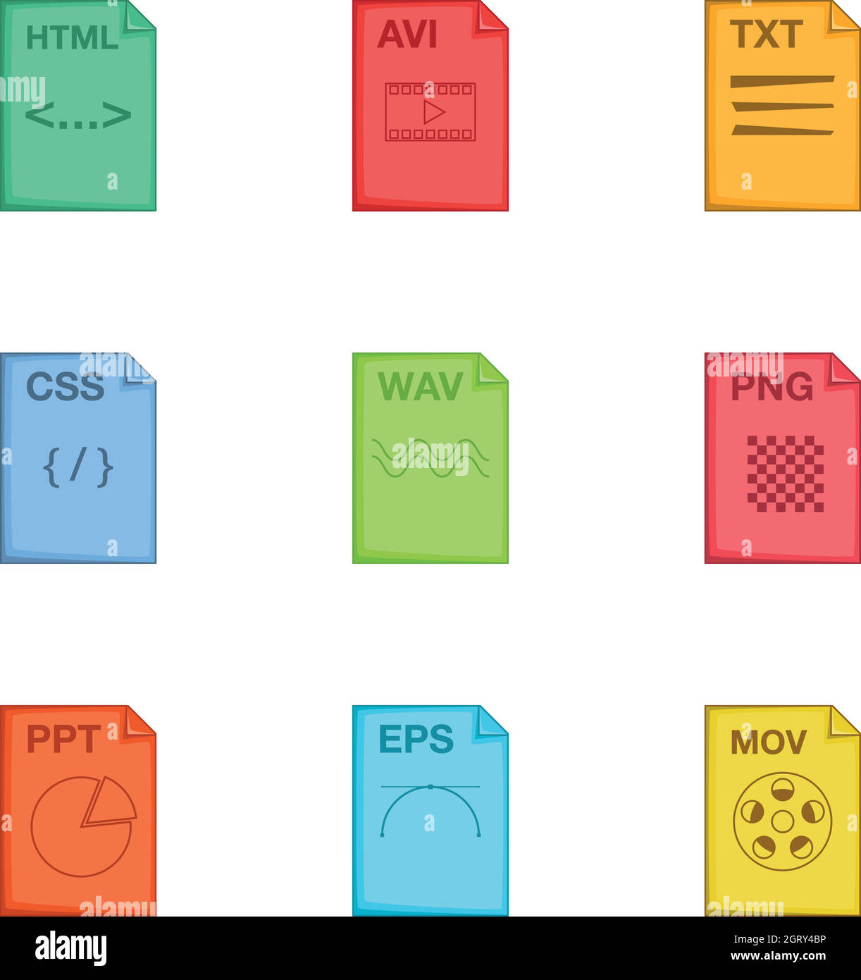 Data type icon set hi-res stock photography and images - Alamy