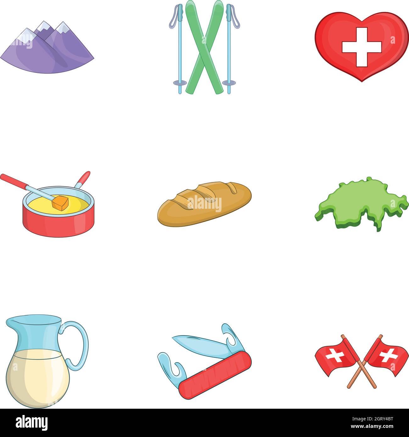Swiss tourist attractions Stock Vector Images - Alamy