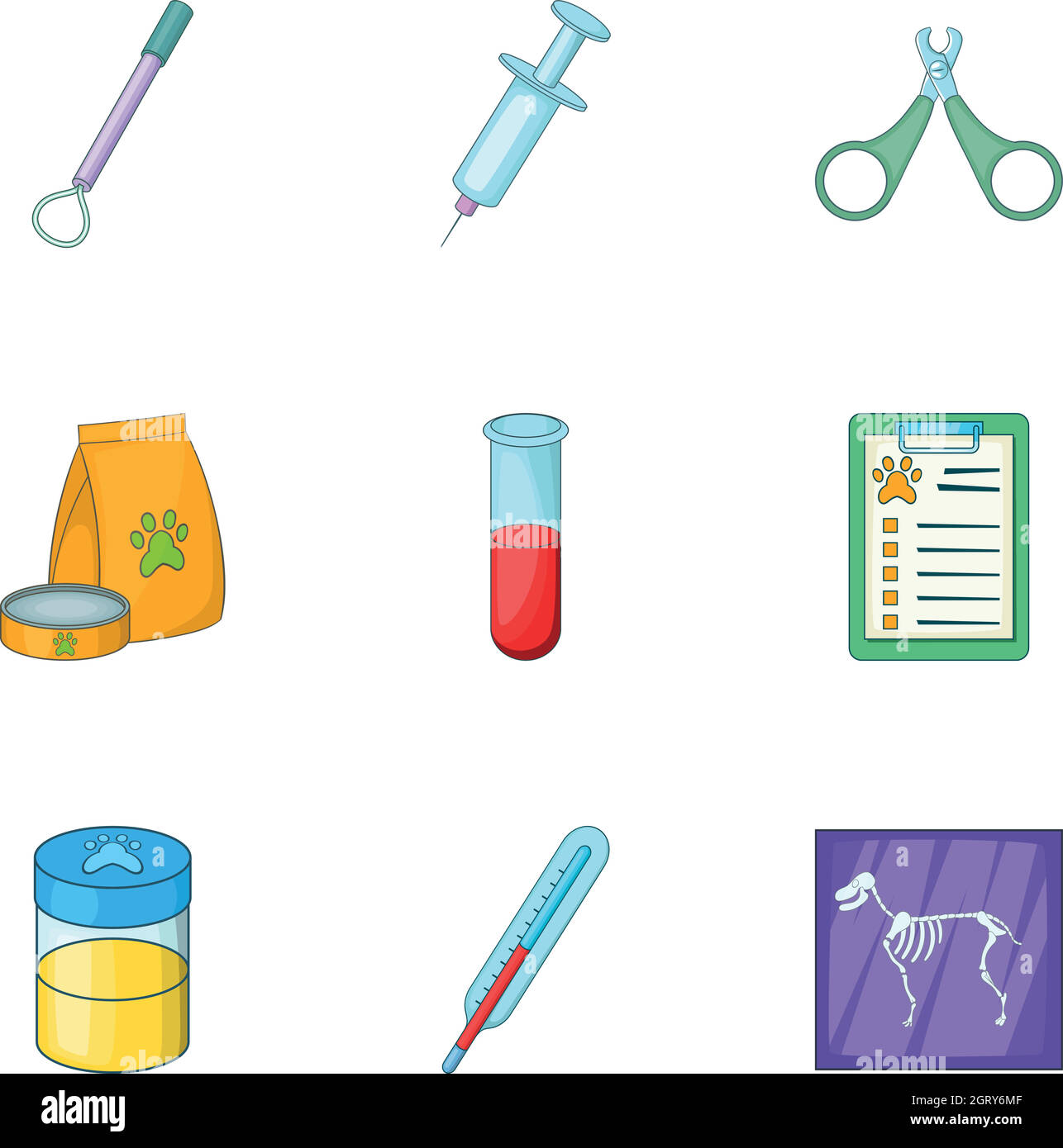 Vet pet icons set, cartoon style Stock Vector Image & Art - Alamy
