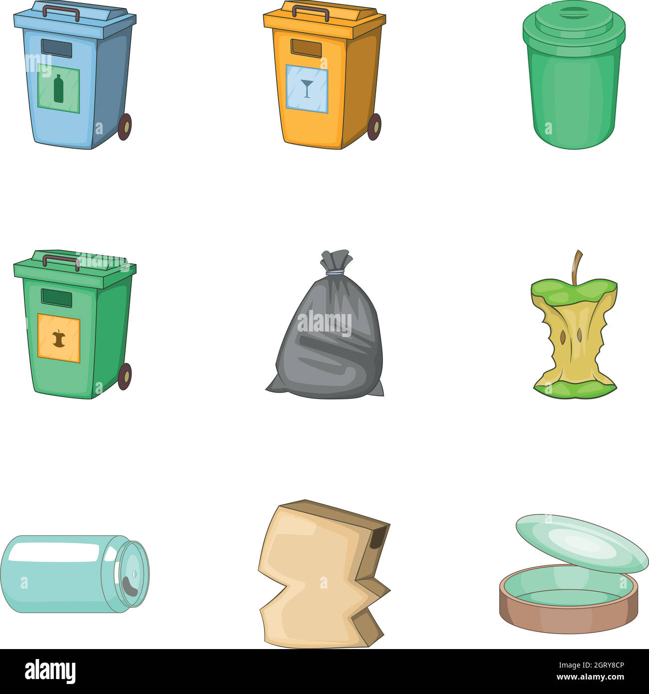 Garbage cartoon illustration hi-res stock photography and images - Alamy