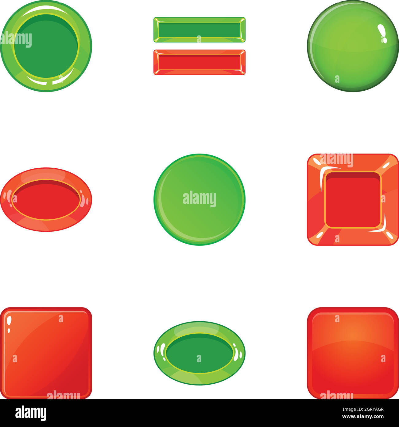 Button icons set, cartoon style Stock Vector Image & Art - Alamy
