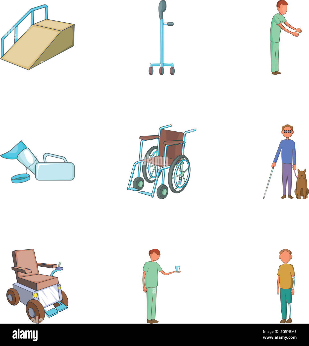 Health cartoon icons Cut Out Stock Images & Pictures - Alamy