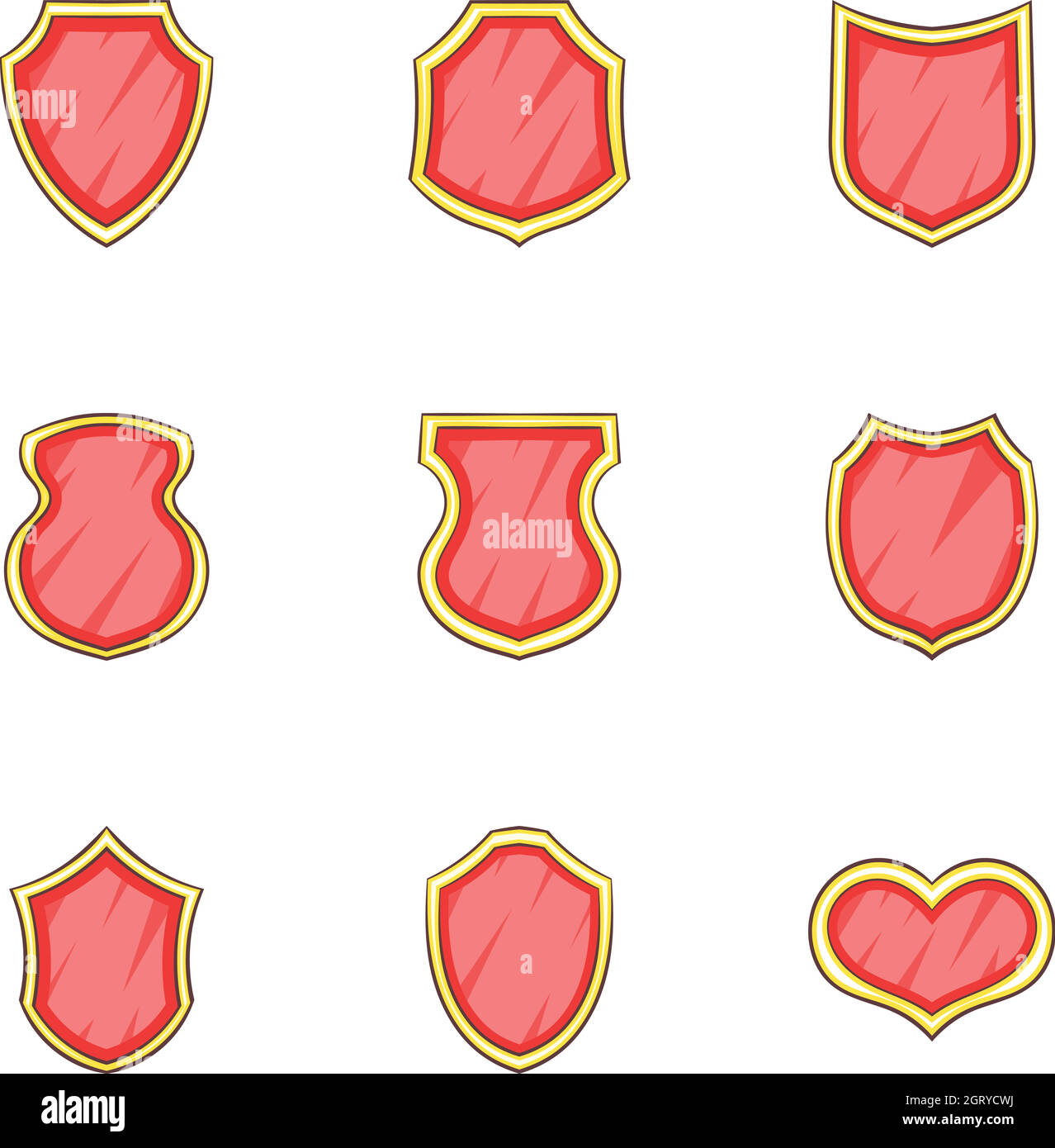 Security label icons set, cartoon style Stock Vector Image & Art - Alamy