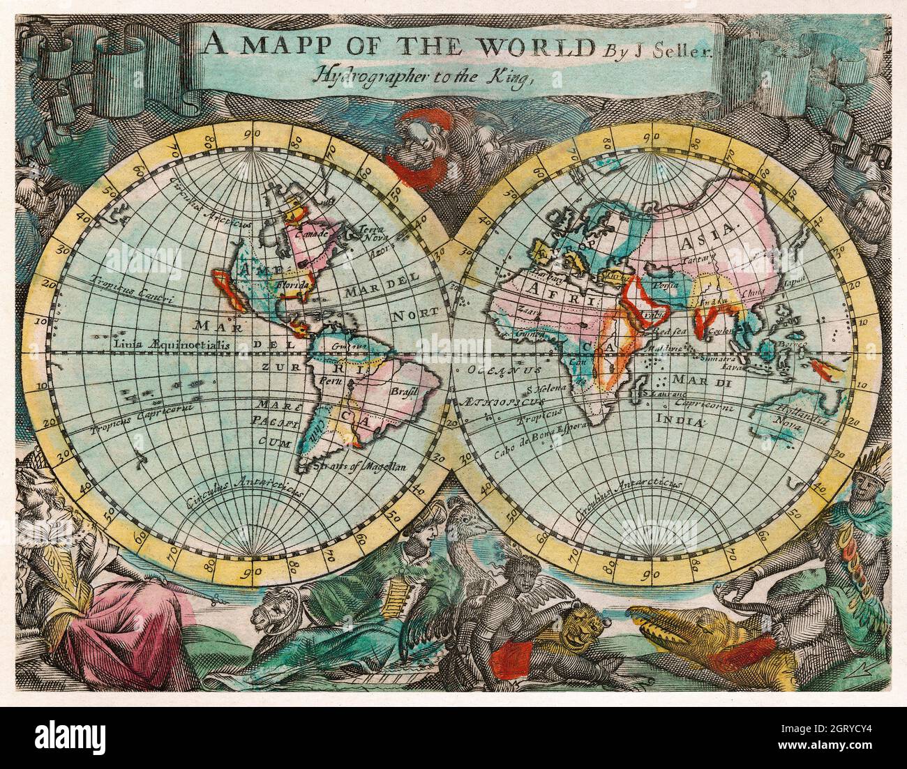 North america map 1600s hi-res stock photography and images - Alamy