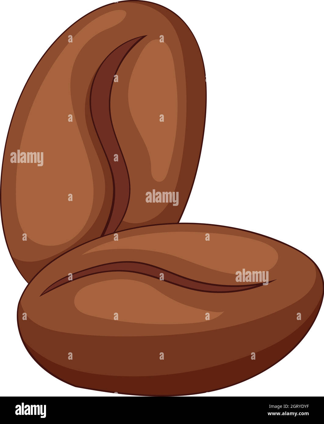 Roasted coffee beans sign grain Stock Vector Images - Alamy