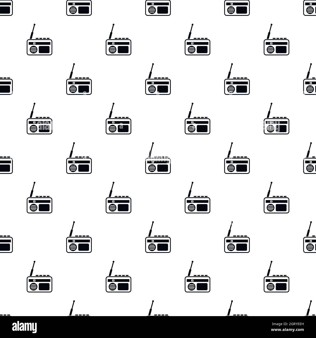 Radio pattern, simple style Stock Vector Image & Art - Alamy