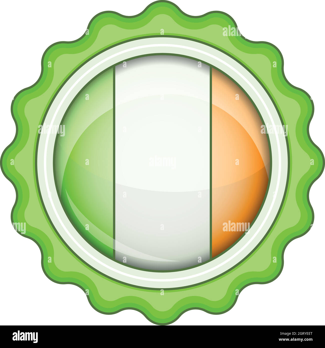 Ireland emblem icon, cartoon style Stock Vector Image & Art - Alamy
