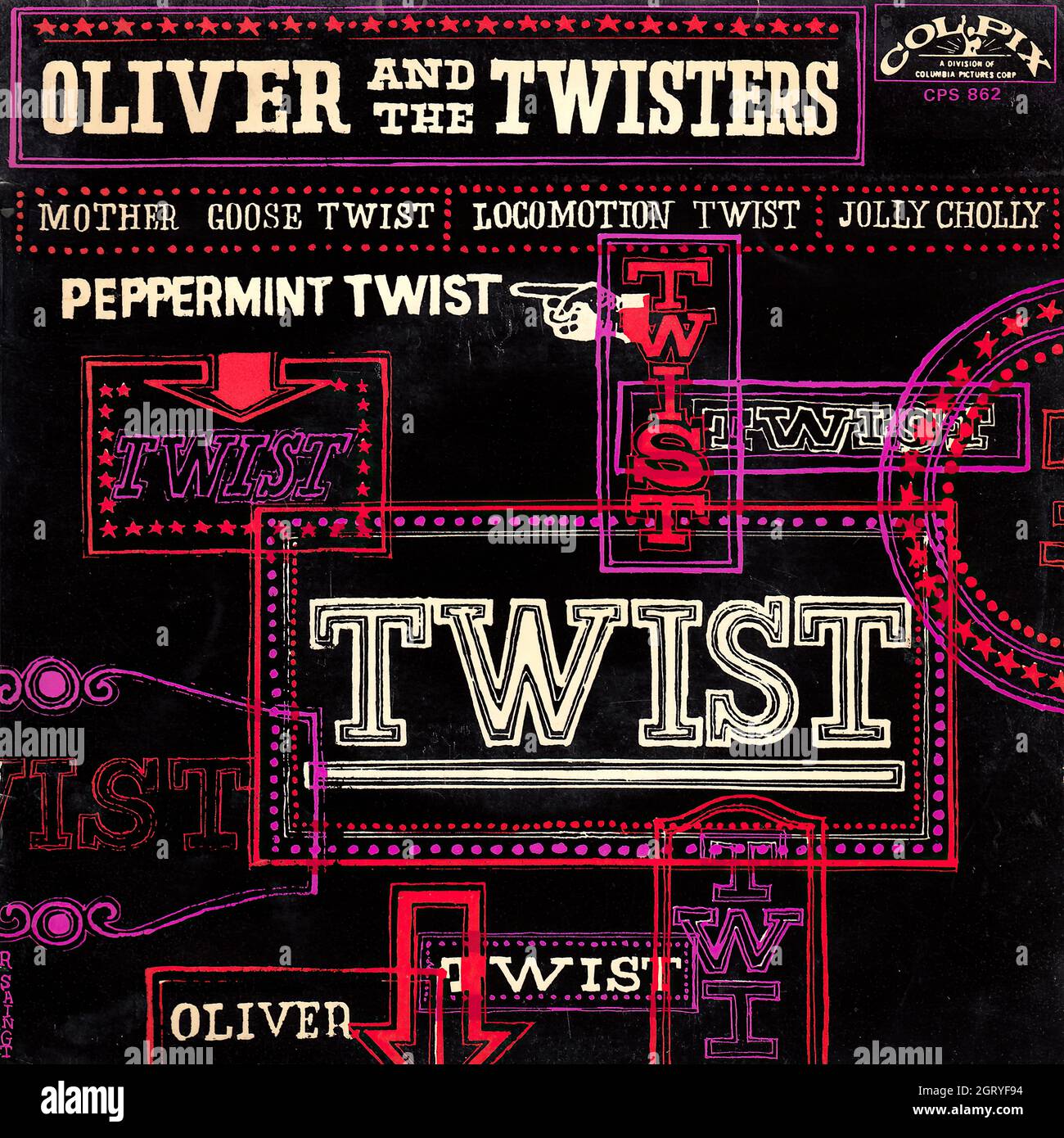 Oliver and The Twisters - Twist EP - Vintage Vinyl Record Cover Stock ...