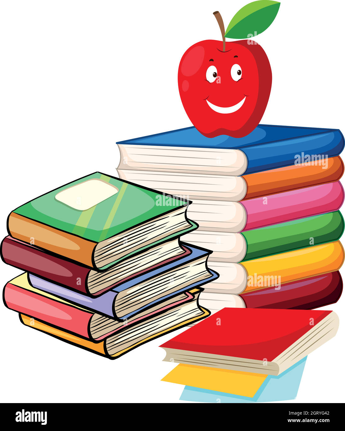 Stack of books illustration High Resolution Stock Photography and ...