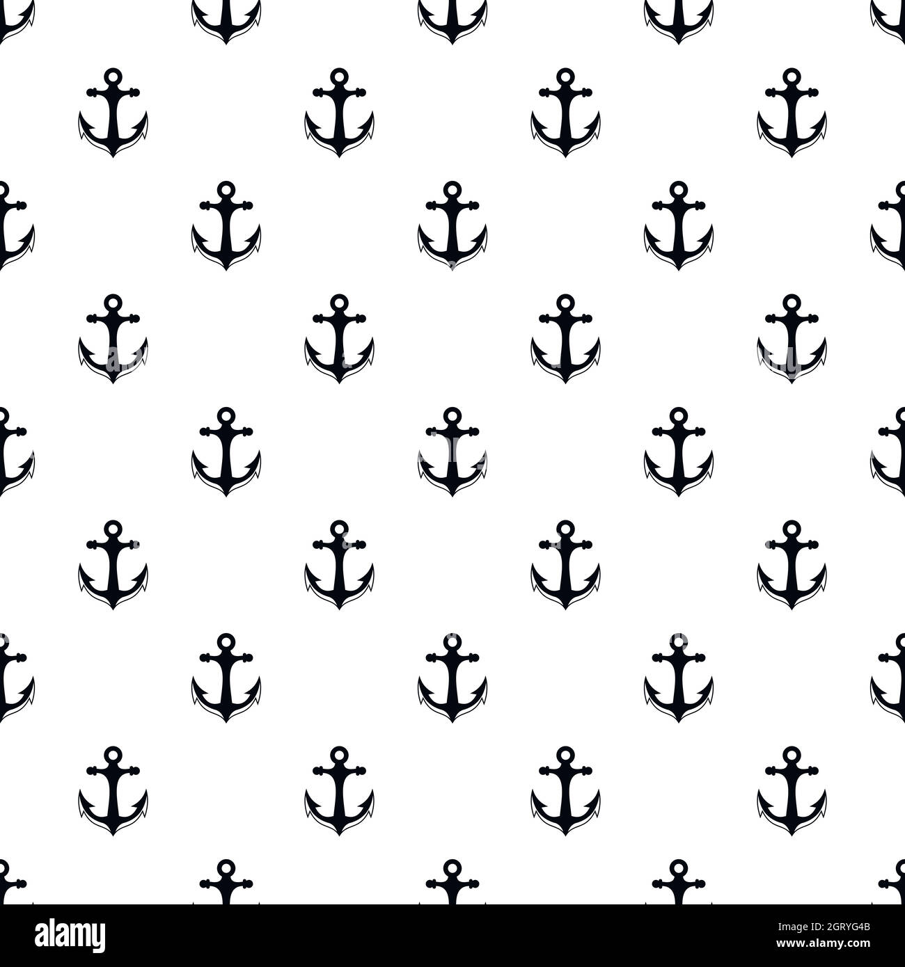 Black anchor vector simple hi-res stock photography and images - Alamy