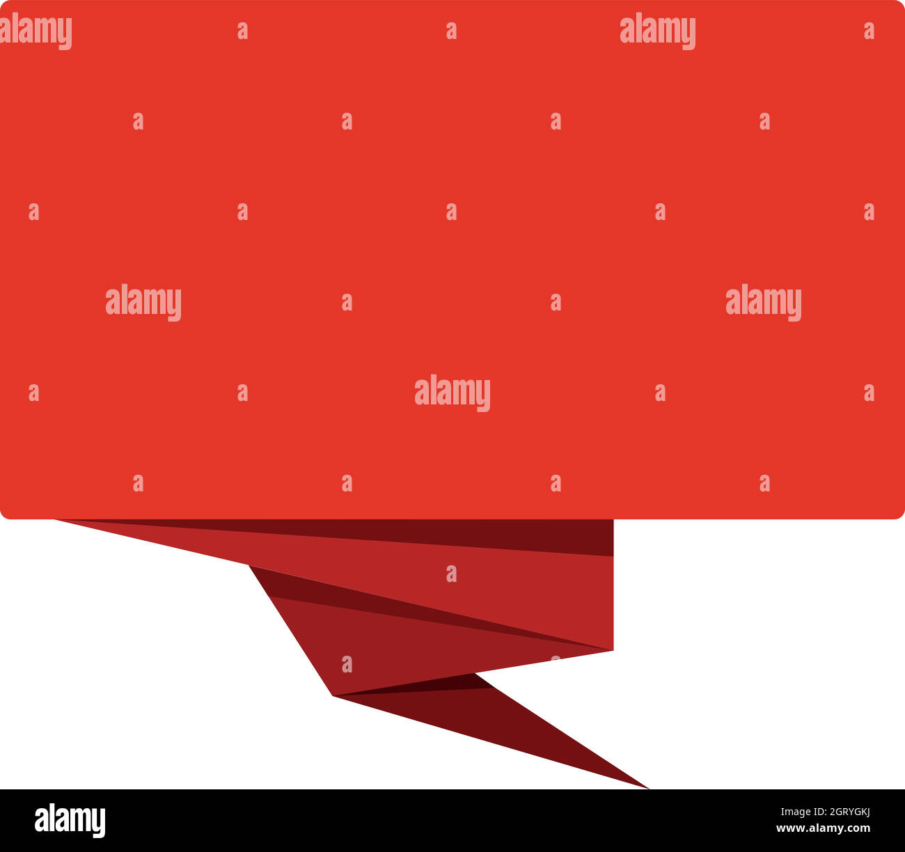 Red banner icon, flat style Stock Vector Image & Art - Alamy