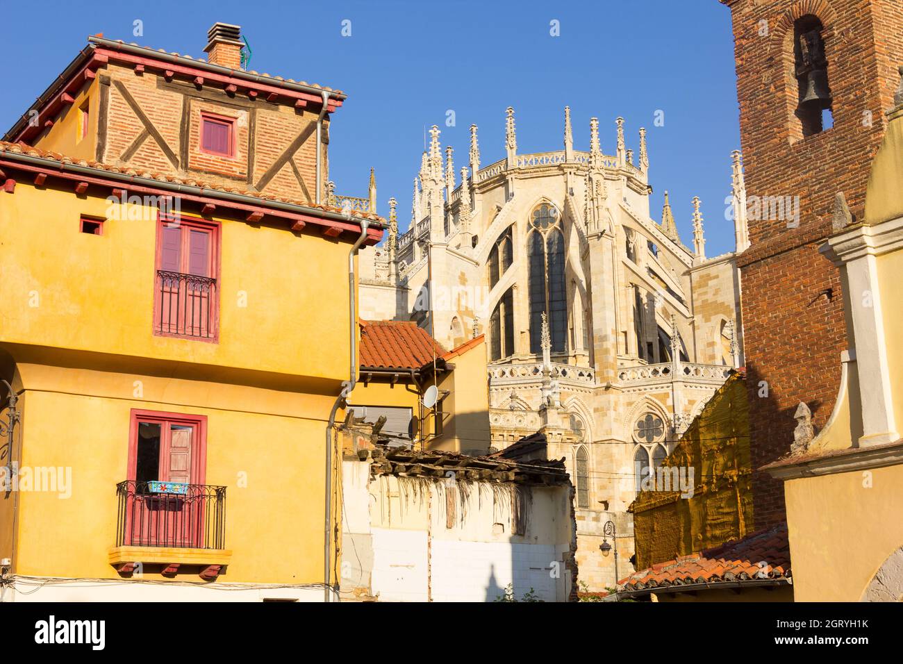 streets of the city of Leon in the region of Castilla-Leon, Spain Stock ...