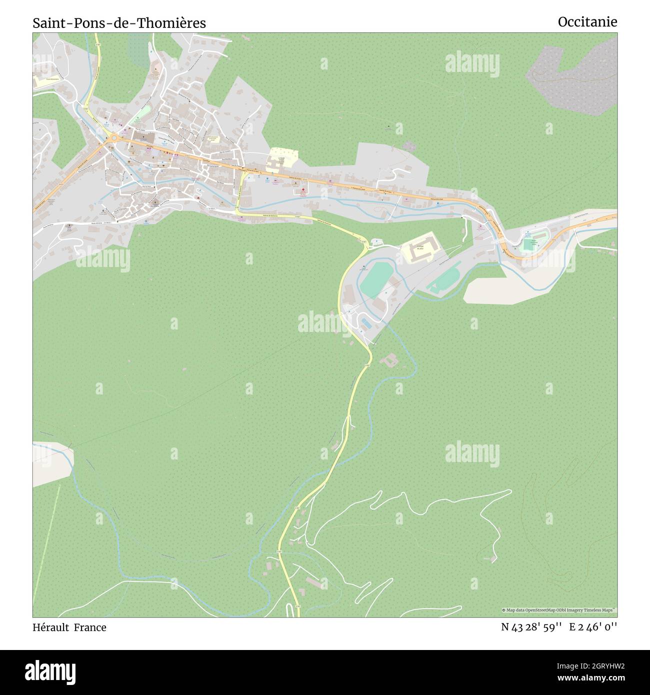Saint-Pons-de-Thomières, Hérault, France, Occitanie, N 43 28' 59'', E 2 ...
