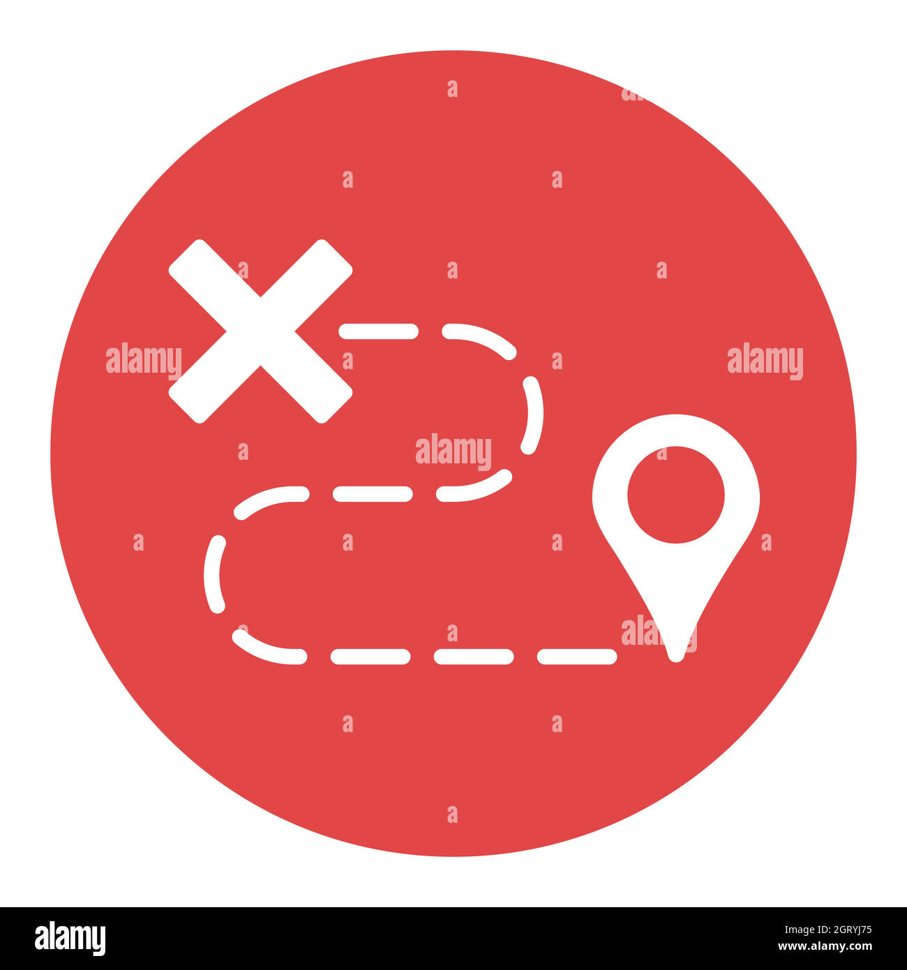 Route vector flat isolated white glyph icon. Navigation sign Stock ...