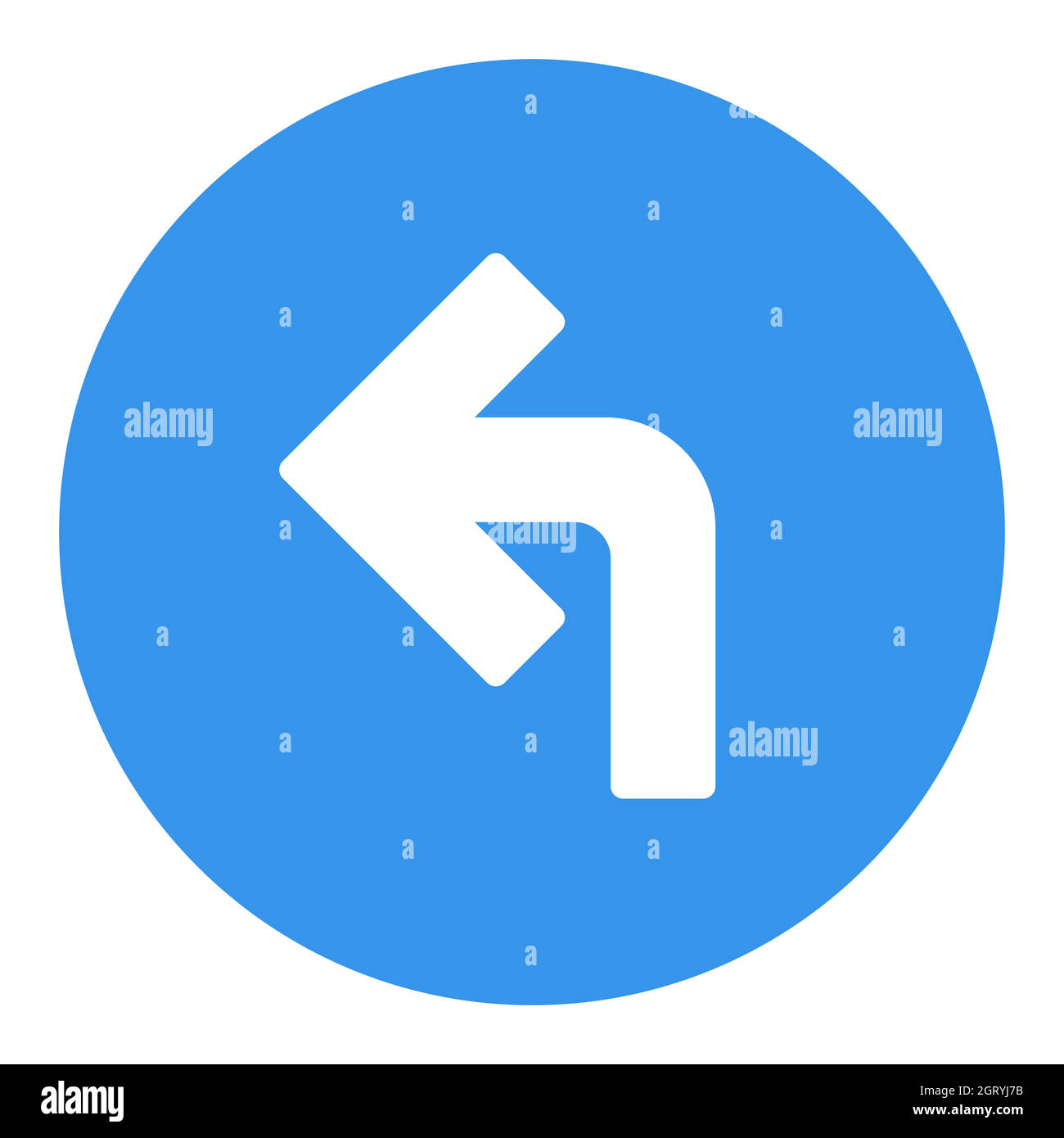 Left turn arrow hi-res stock photography and images - Alamy