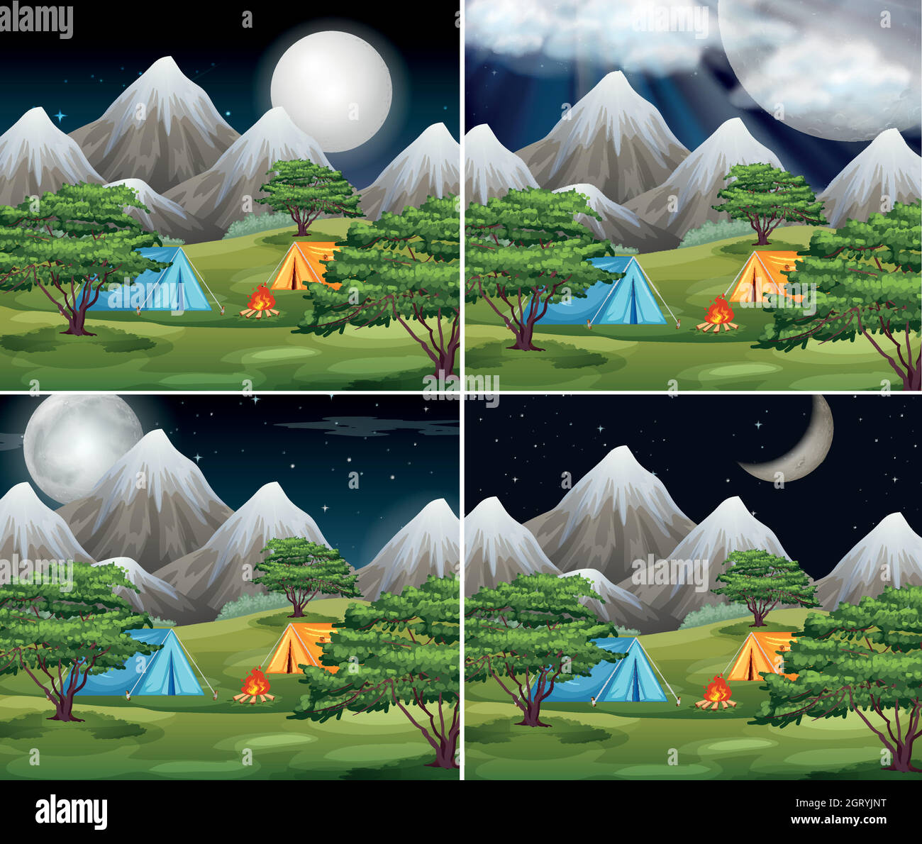 Camping set Stock Vector Images - Alamy