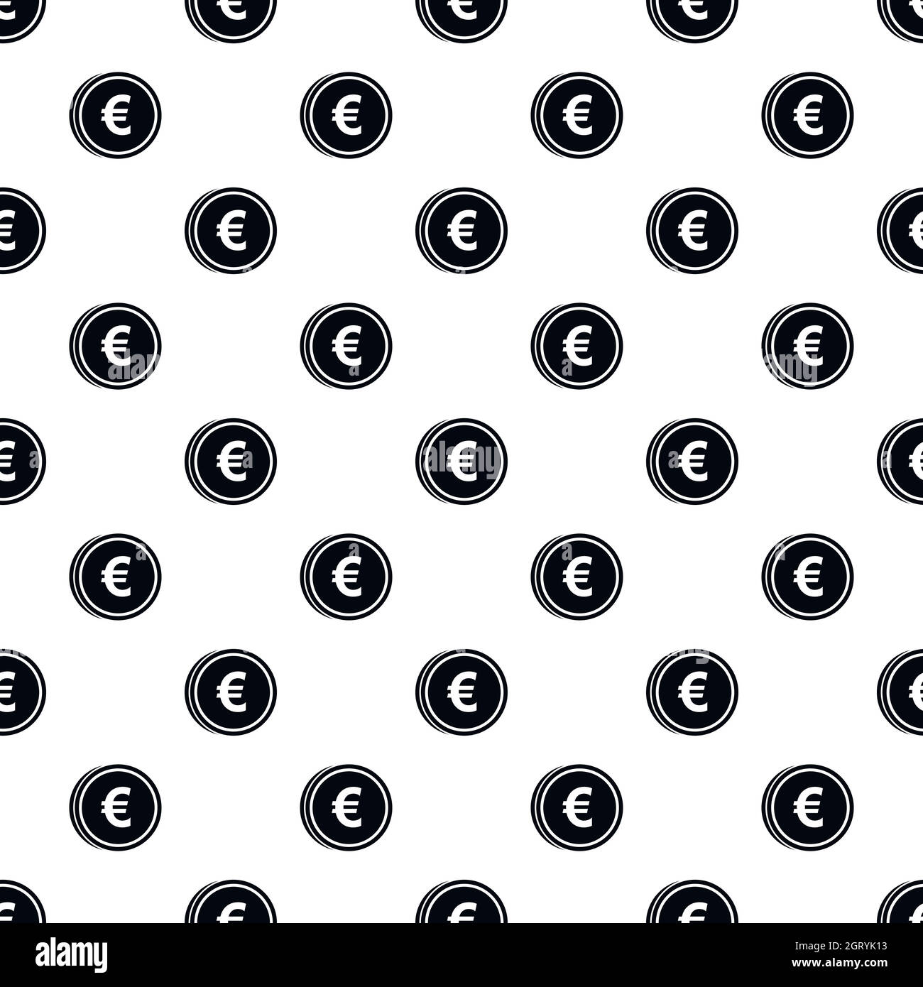 One euro coin pattern Stock Vector Images - Alamy