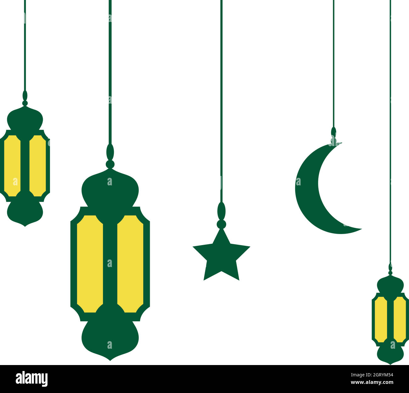 islamic background art with lantern lamp vector illustration Stock ...