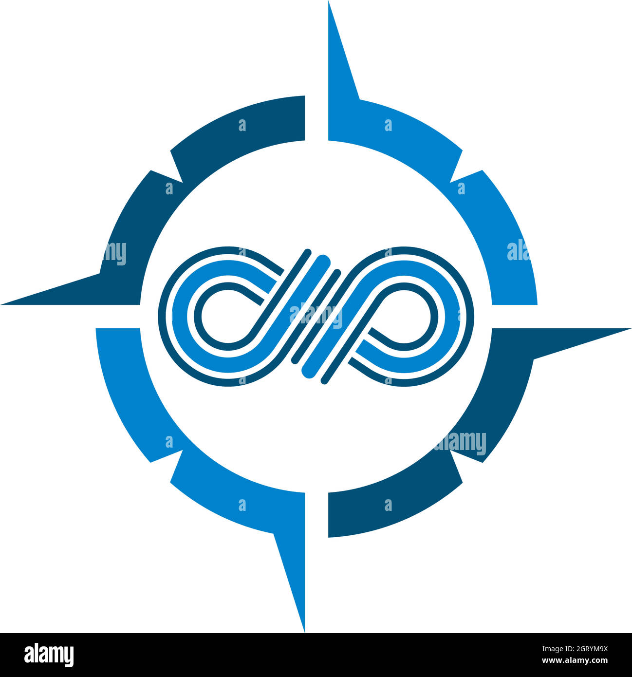 infinity compass logo vector tempate ilustration Stock Vector Image ...