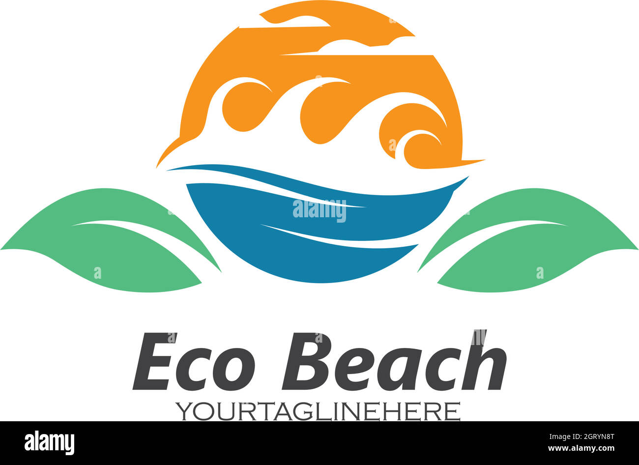 eco beach logo vector illustration Stock Vector Image & Art - Alamy