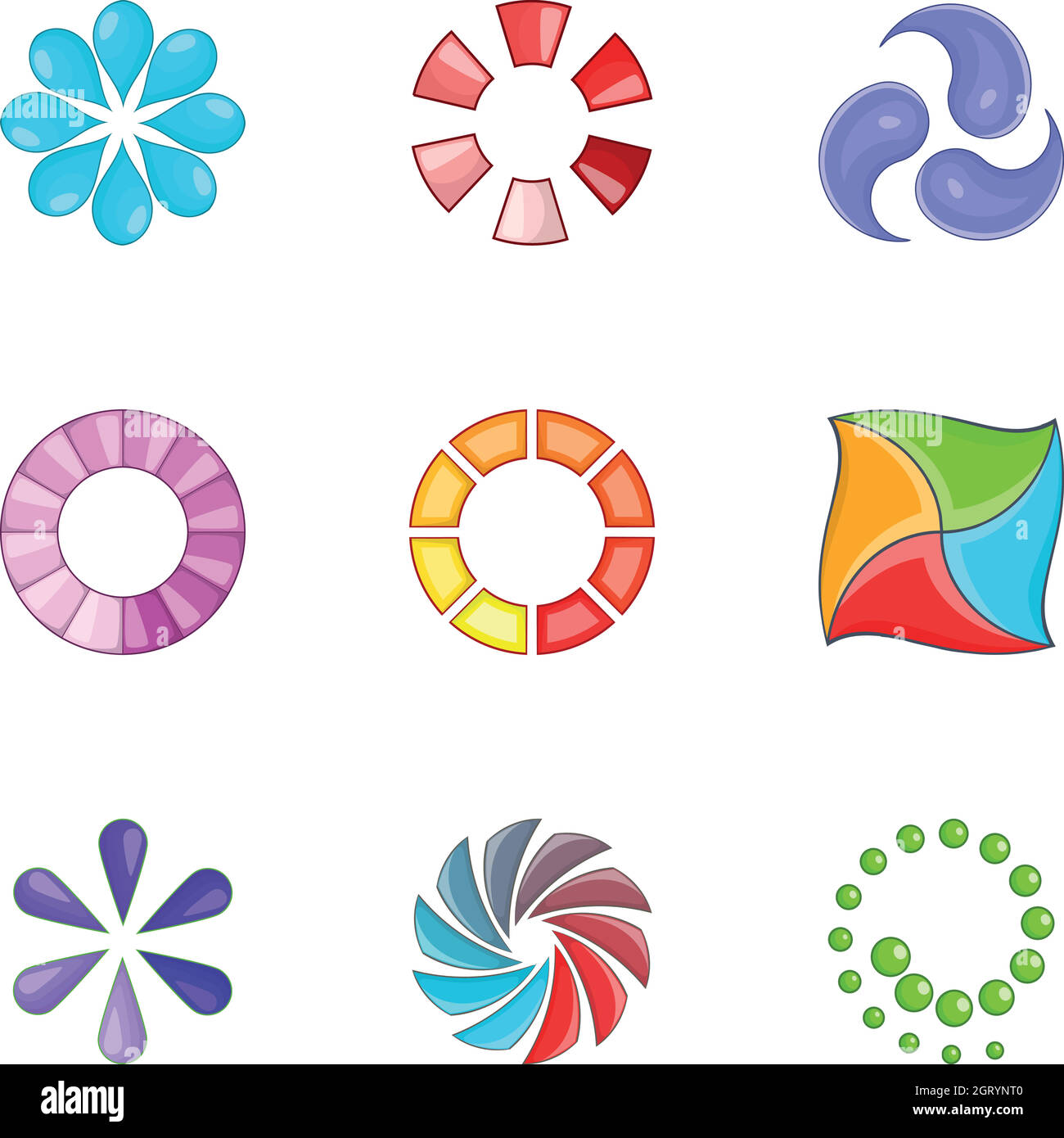 Web loader icons set, cartoon style Stock Vector Image & Art - Alamy