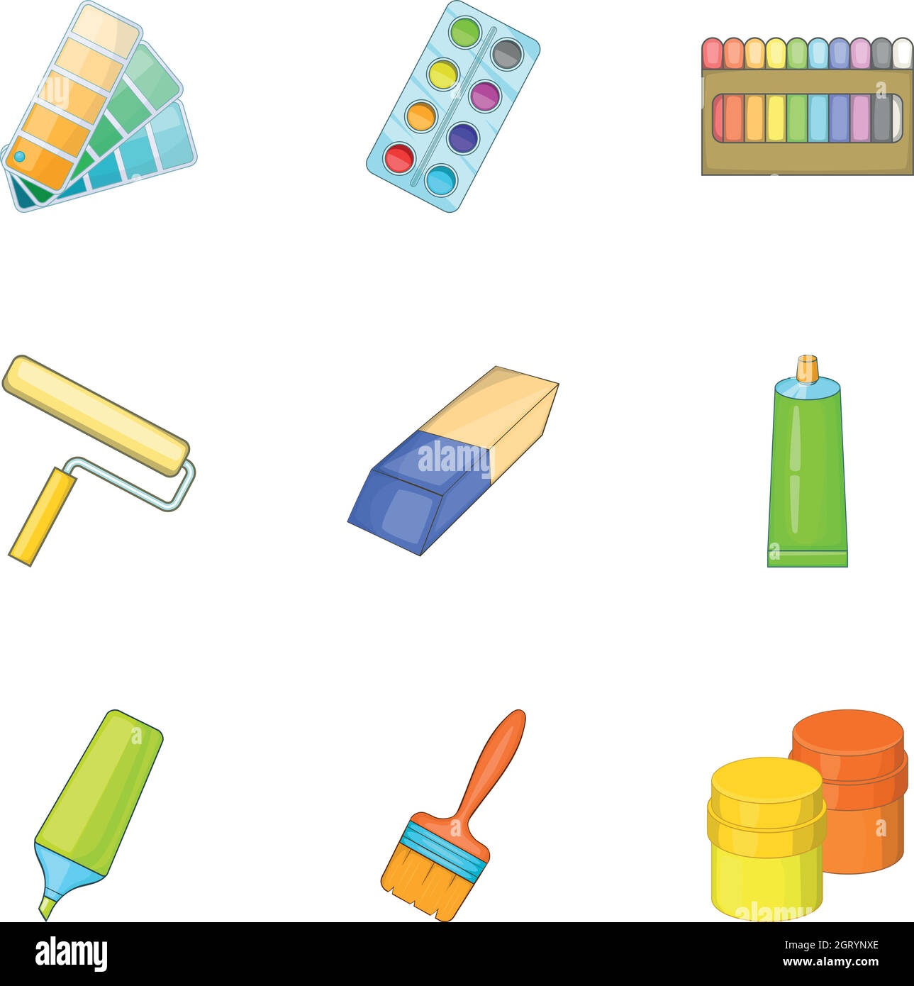 Art instruments for painting icons set Stock Vector Image & Art - Alamy