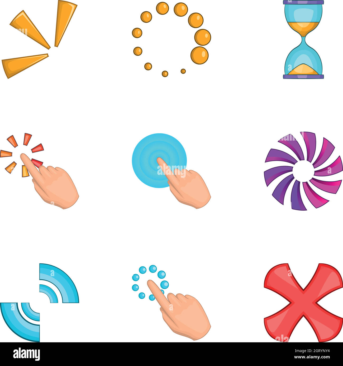 Computer Mouse Click Icons Set Cartoon Style Stock Vector Image And Art 7648