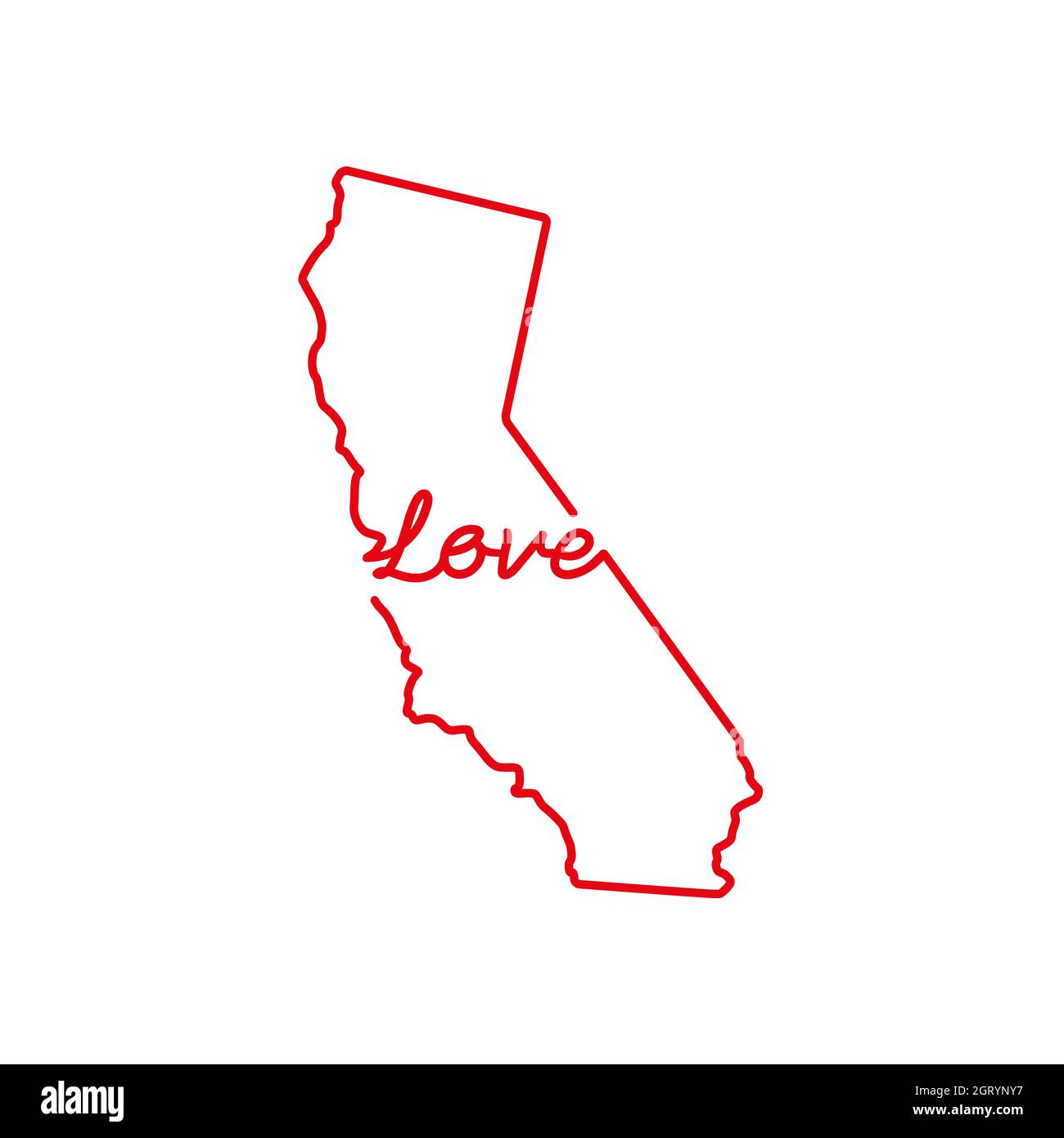 Love California Map