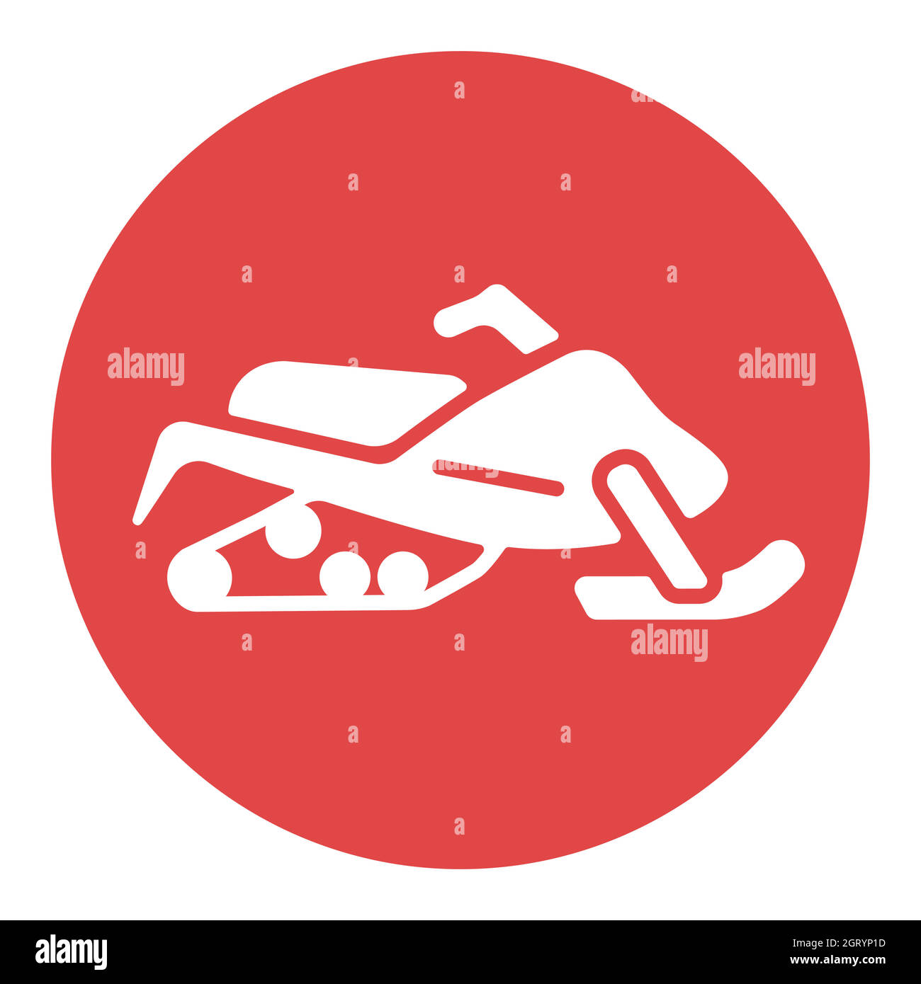 Snowmobile flat vector white glyph icon design isolated Stock Vector ...