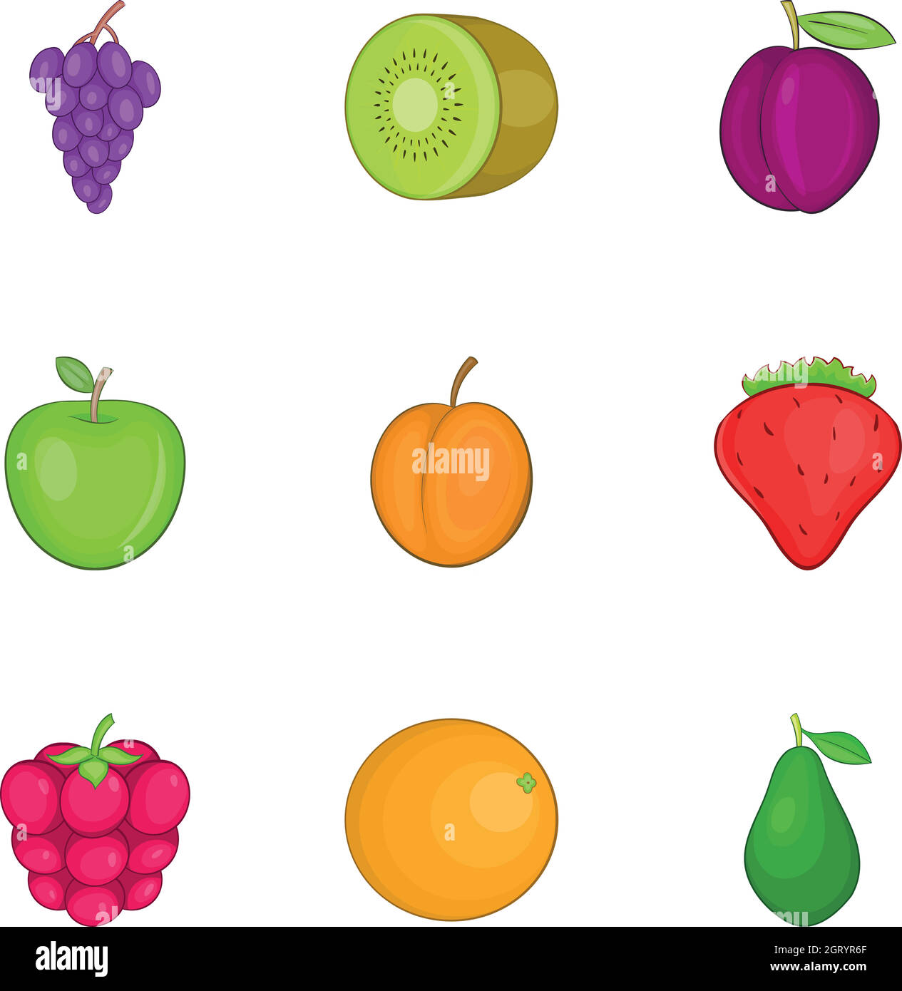 Berry fruit apple kiwi Stock Vector Images - Alamy