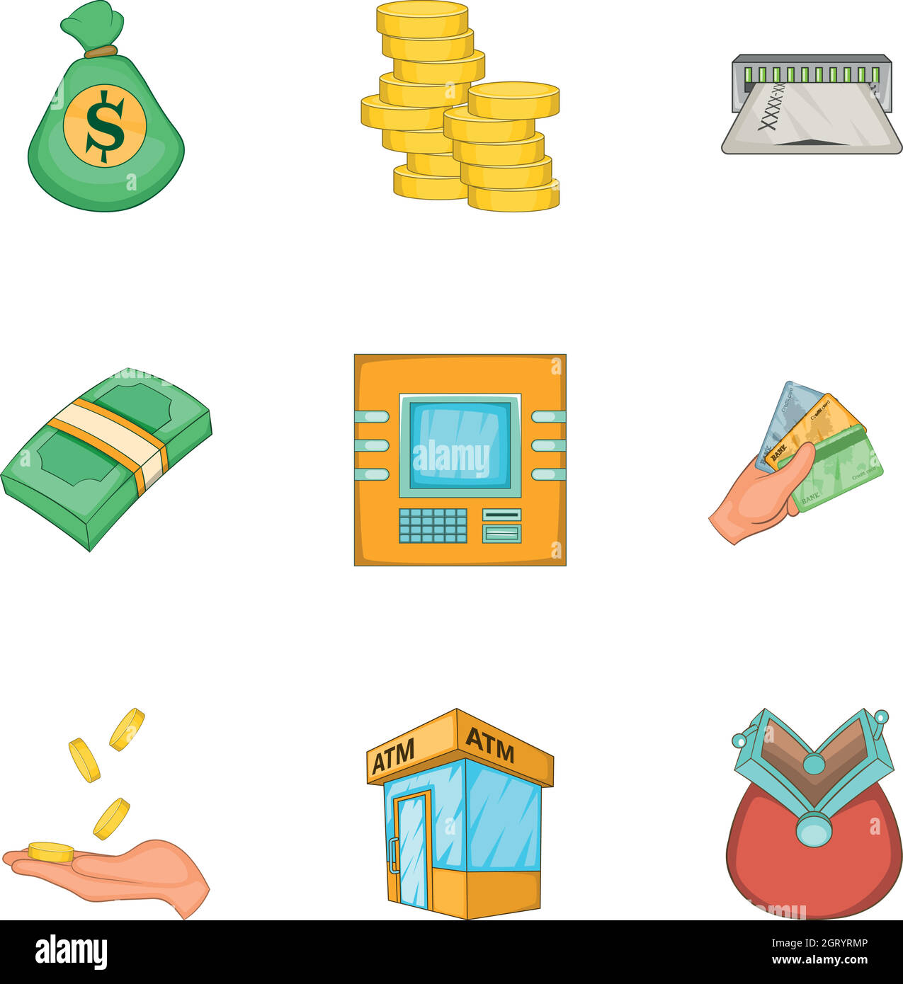 Cash machine icon cartoon Cut Out Stock Images & Pictures - Alamy