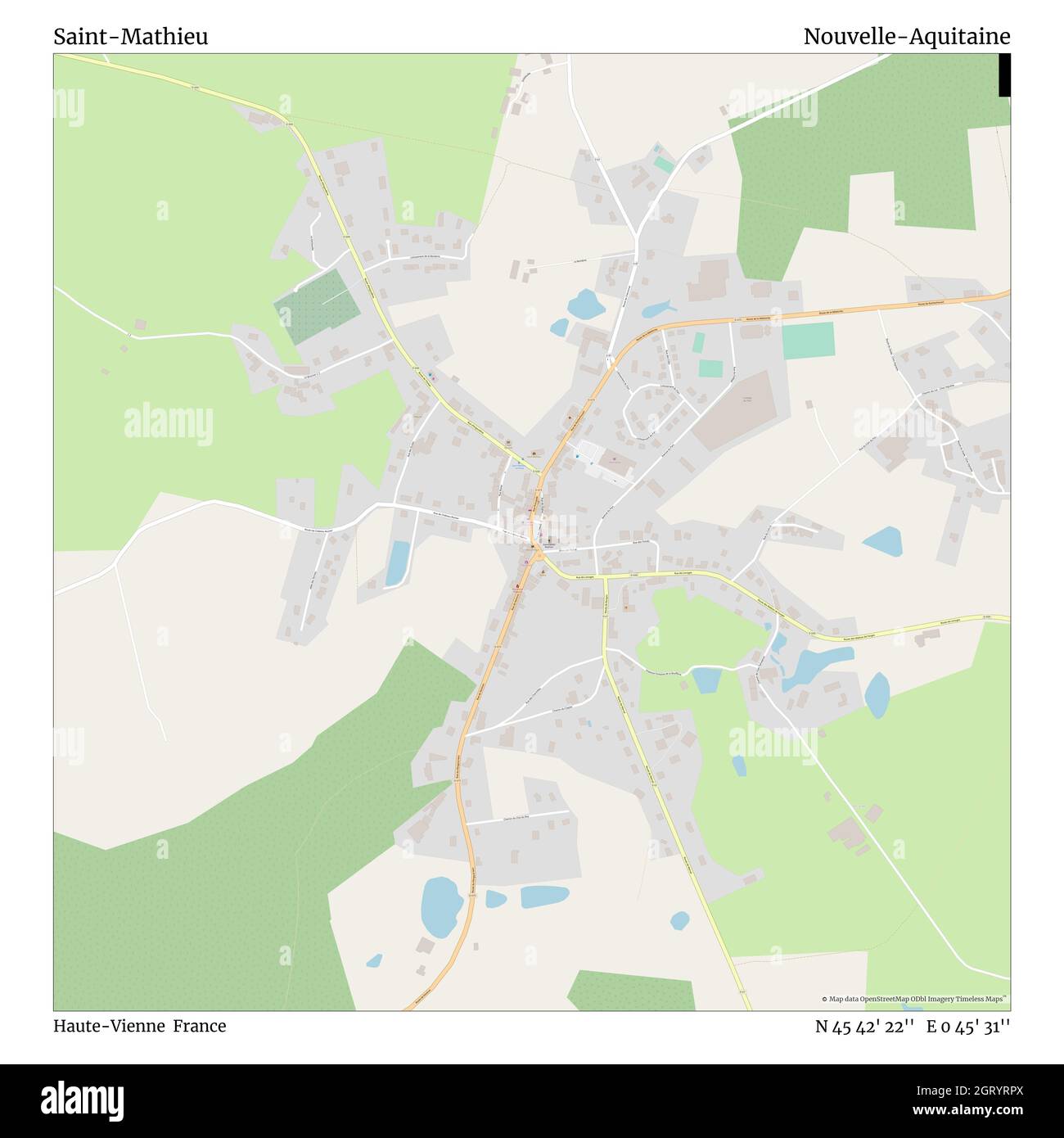 Saint-Mathieu, Haute-Vienne, France, Nouvelle-Aquitaine, N 45 42' 22 ...