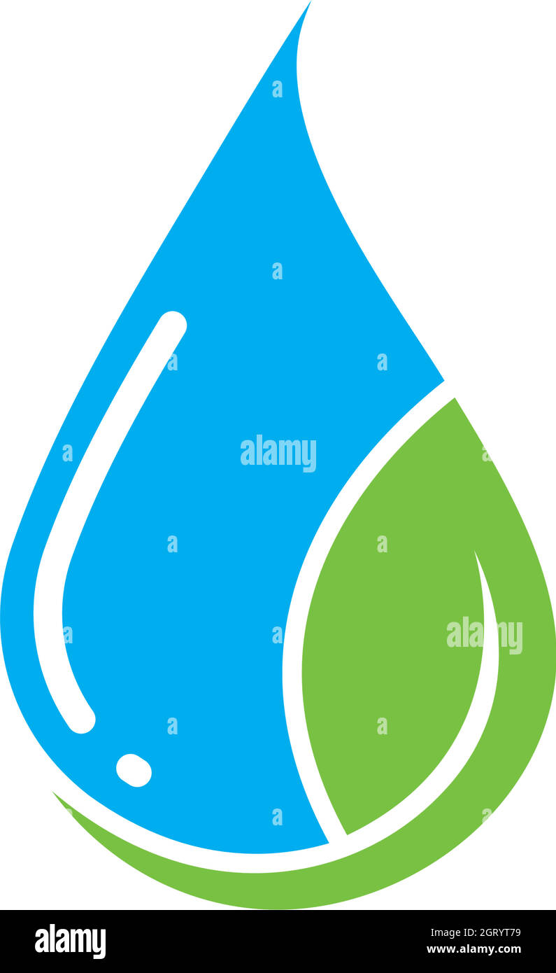 water drop leaf concept Logo Template vector illustration Stock Vector ...