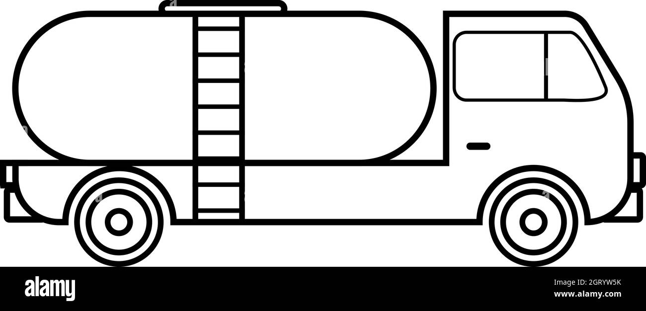 Tank truck icon, outline style Stock Vector Image & Art - Alamy