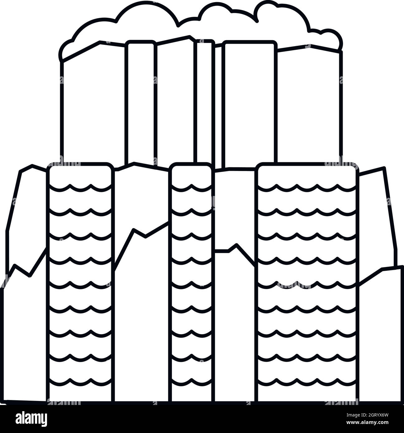 Waterfall adventure Stock Vector Images - Alamy