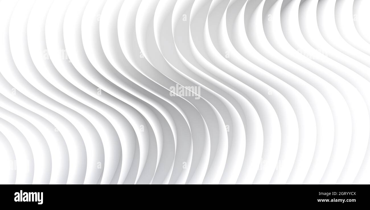 Abstract white paper sheets wave backdrop. 3d render Stock Photo - Alamy