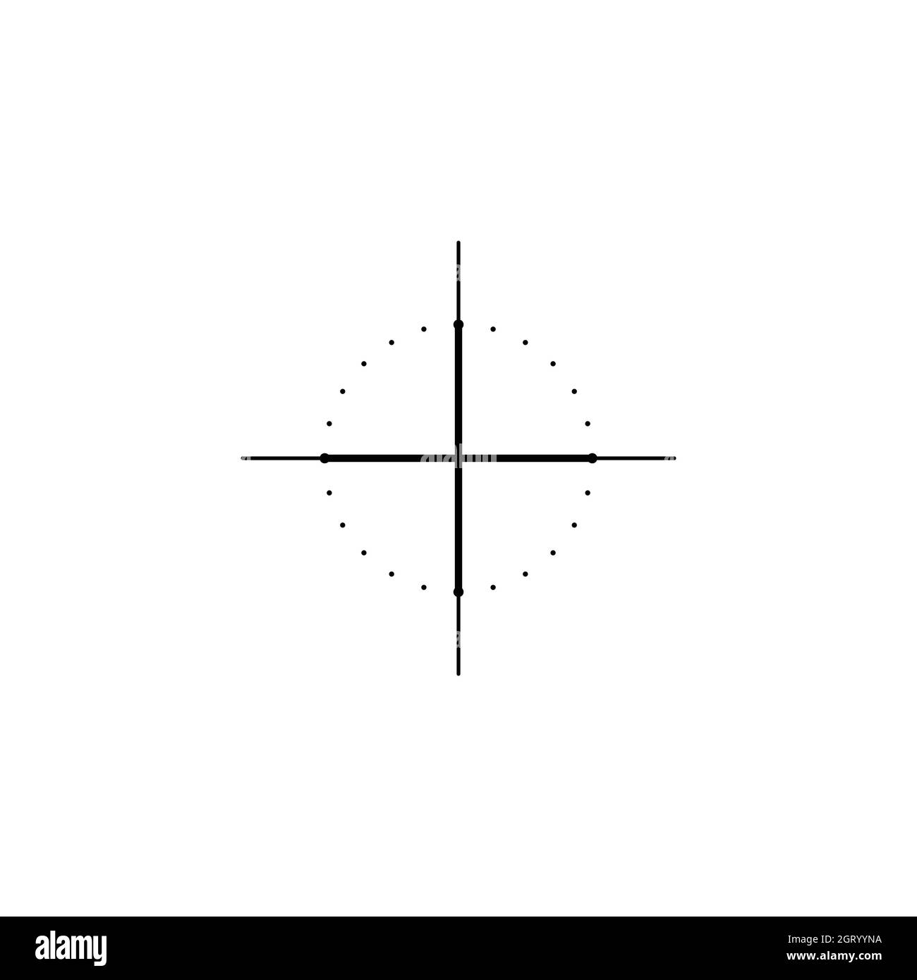 Target aim icon, archer sports game symbol. Game aiming sight dot ...