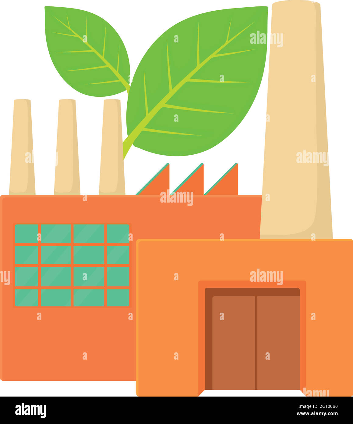 Eco factory icon, cartoon style Stock Vector Image & Art - Alamy