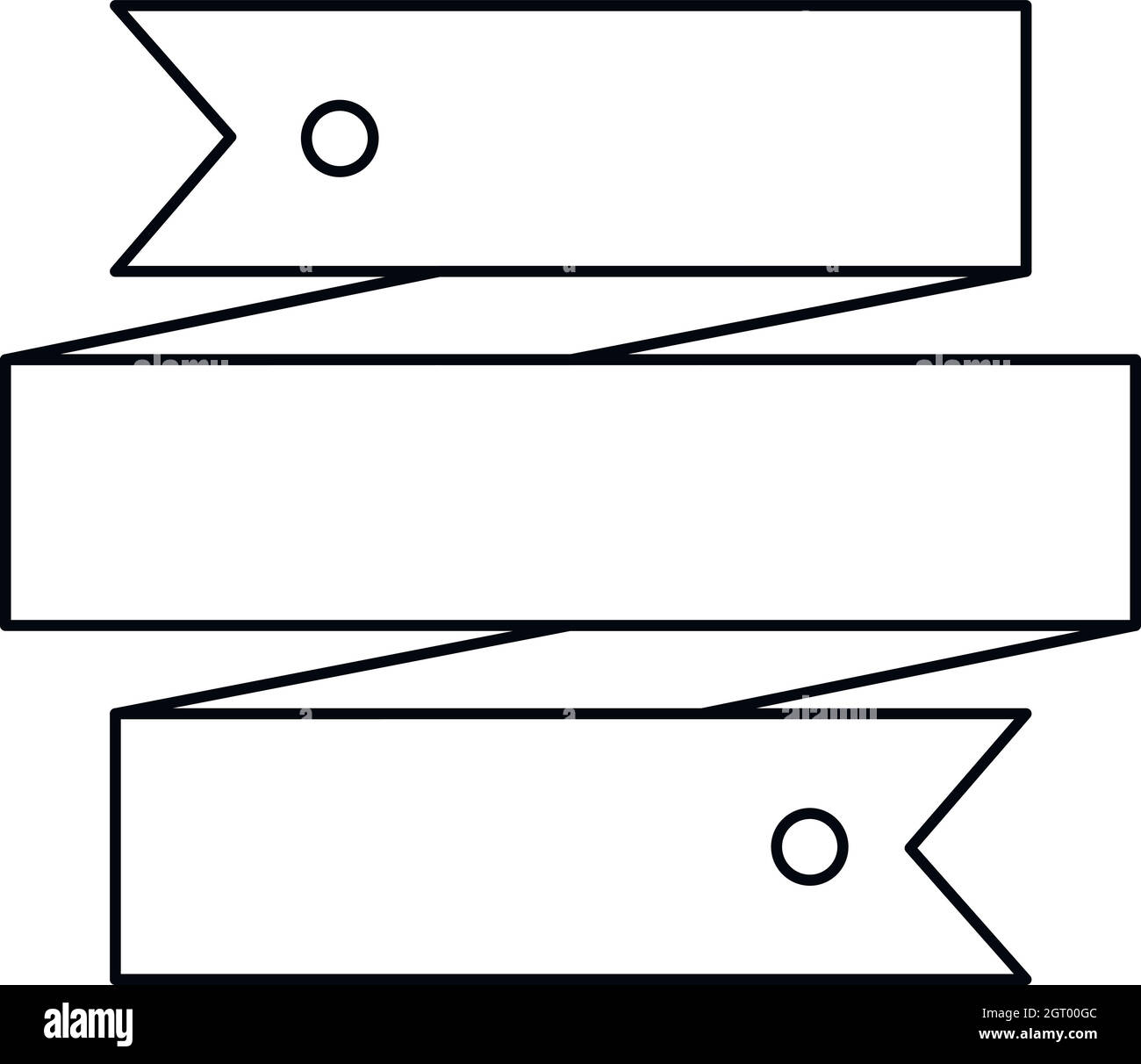 Long ribbon icon, outline style Stock Vector Image & Art - Alamy